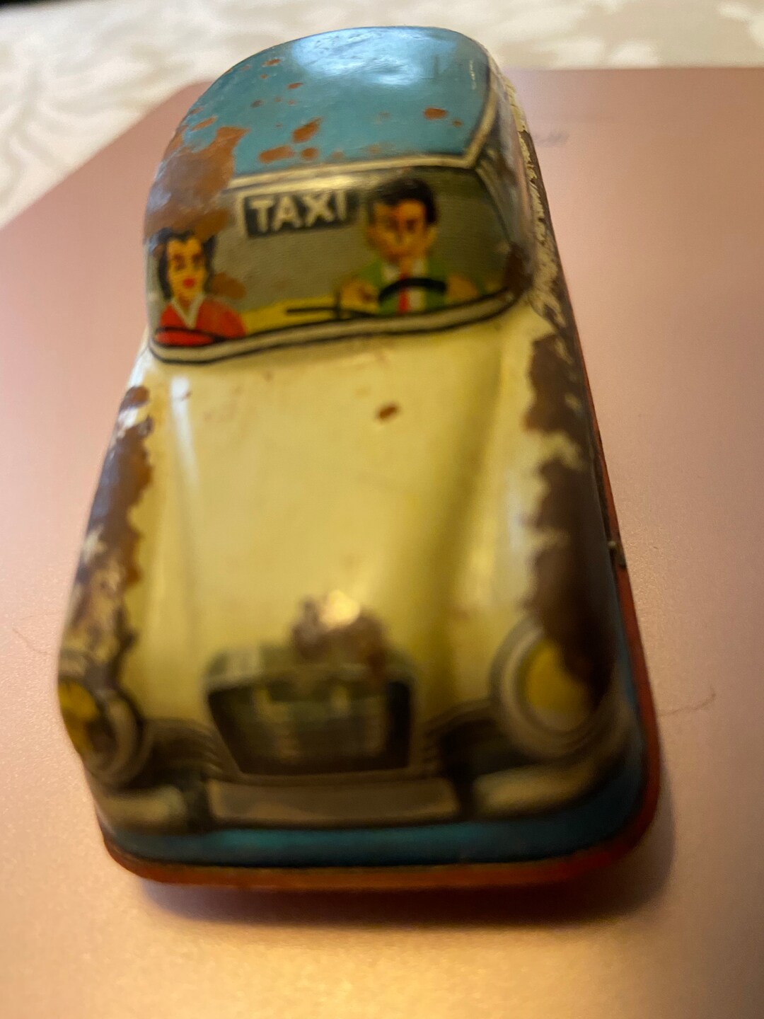 Toy Car Taxi Windup No Key 1950’s - Etsy
