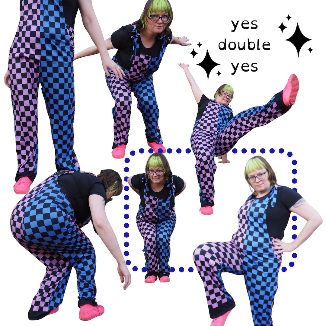 Pinky Purply Clowncore Overalls Jumpsuit Adorable Cute Party Rave ...