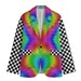 Wiggle Checkers Rainbow Blazer Clowncore Professional Clown Costume ...
