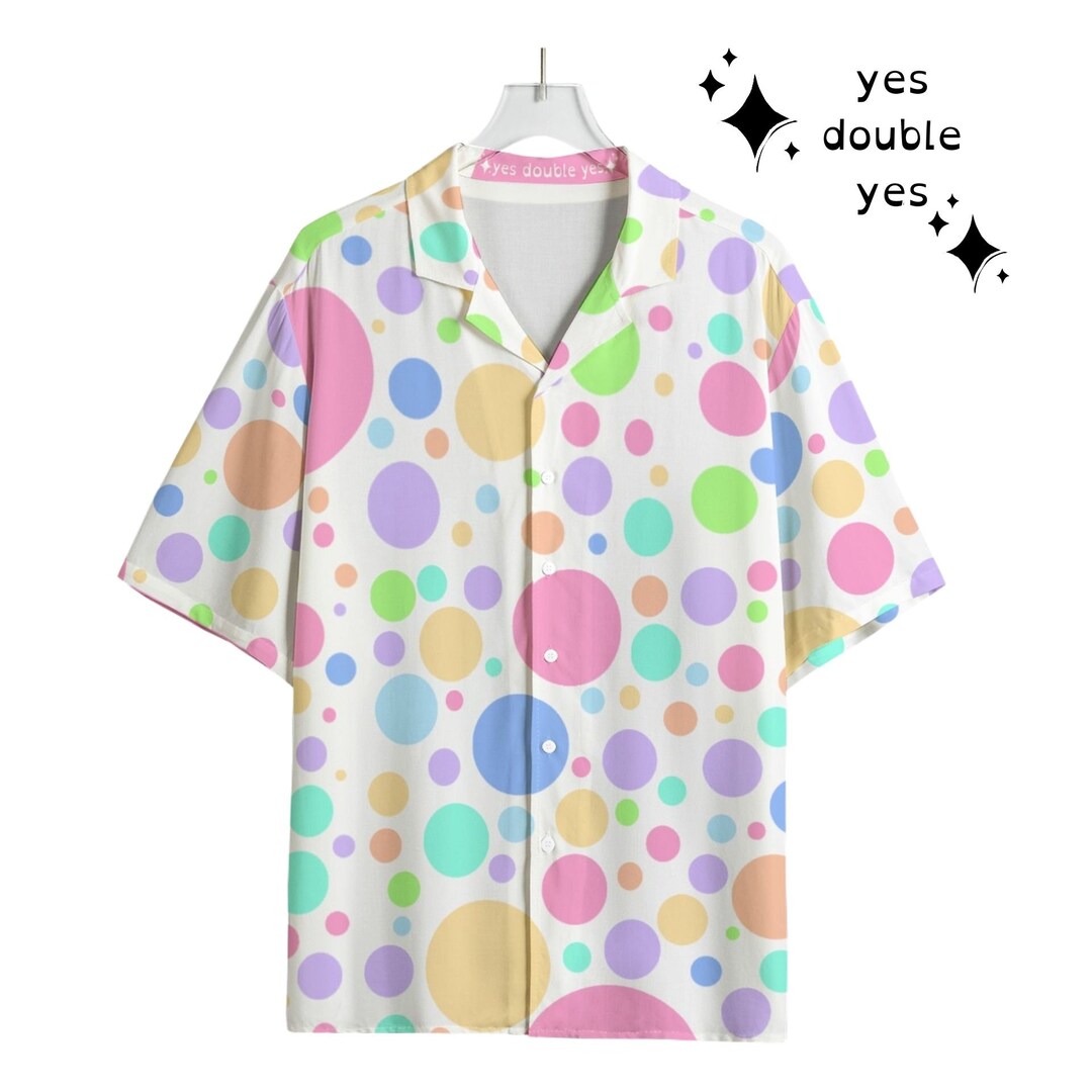 Softie Spots Hawaiian Clown Shirt Clowncore Pastel Polkadot Buttondown ...