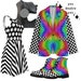 Wiggle Checkers Rainbow Blazer Clowncore Professional Clown Costume ...