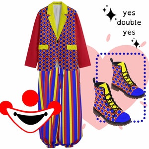 Clown Stripe Primary Color Balloon Pantaloon Pants Unisex Loungewear ...