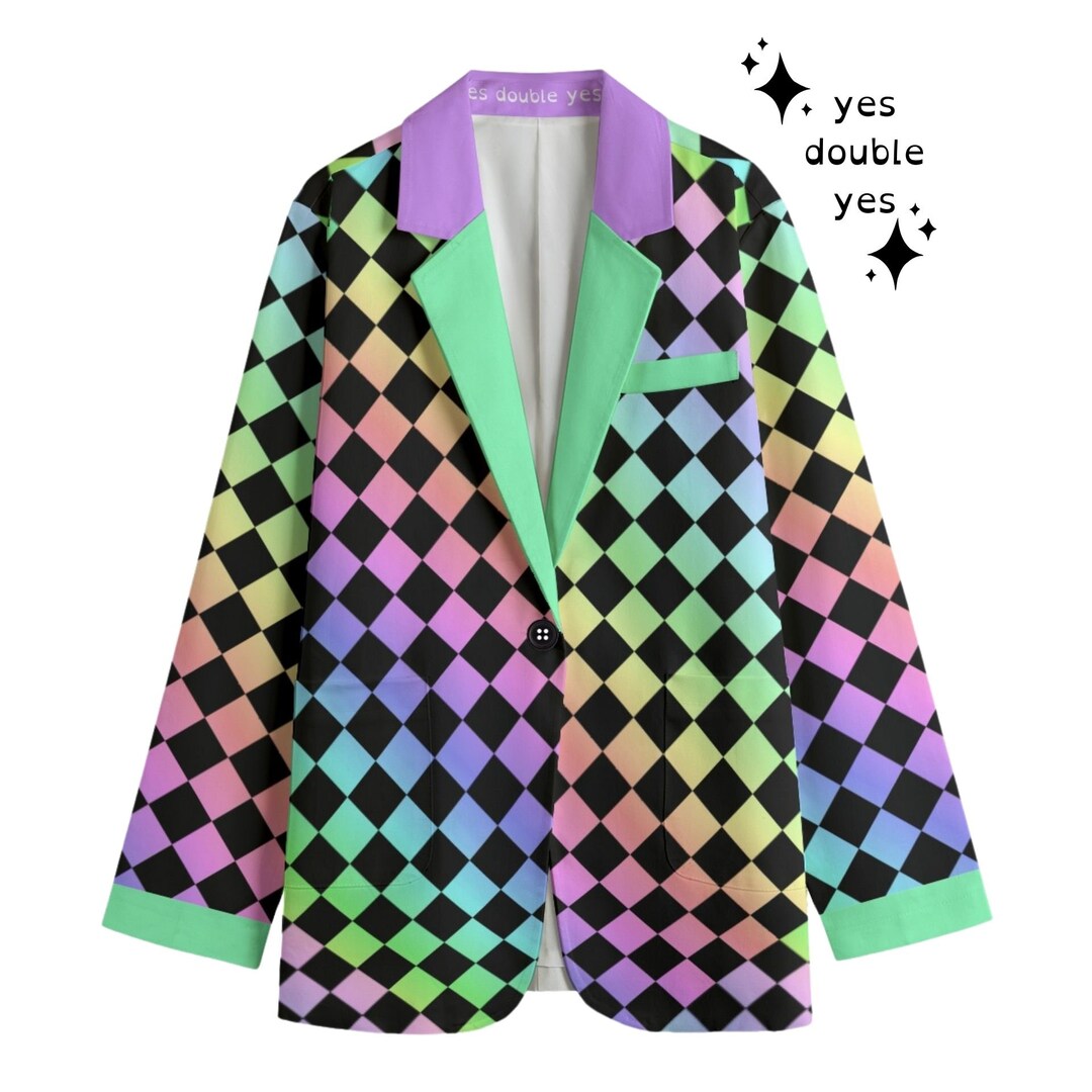 Harlequin Clown Jacket Clown Costume Professional Clown Blazer ...