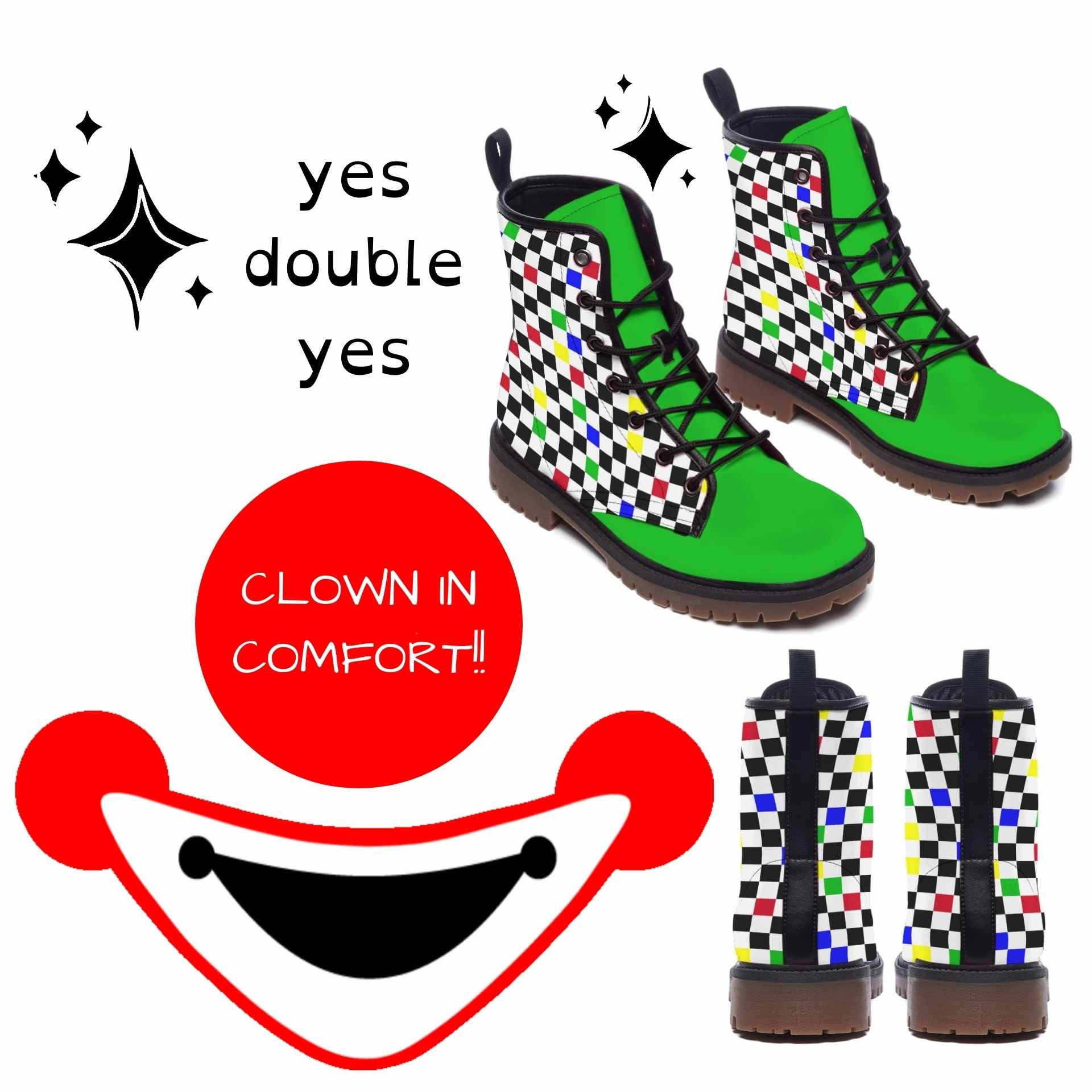 Kidcore Combat Boots Professional Clown Costume Clown Shoes Nonbinary ...
