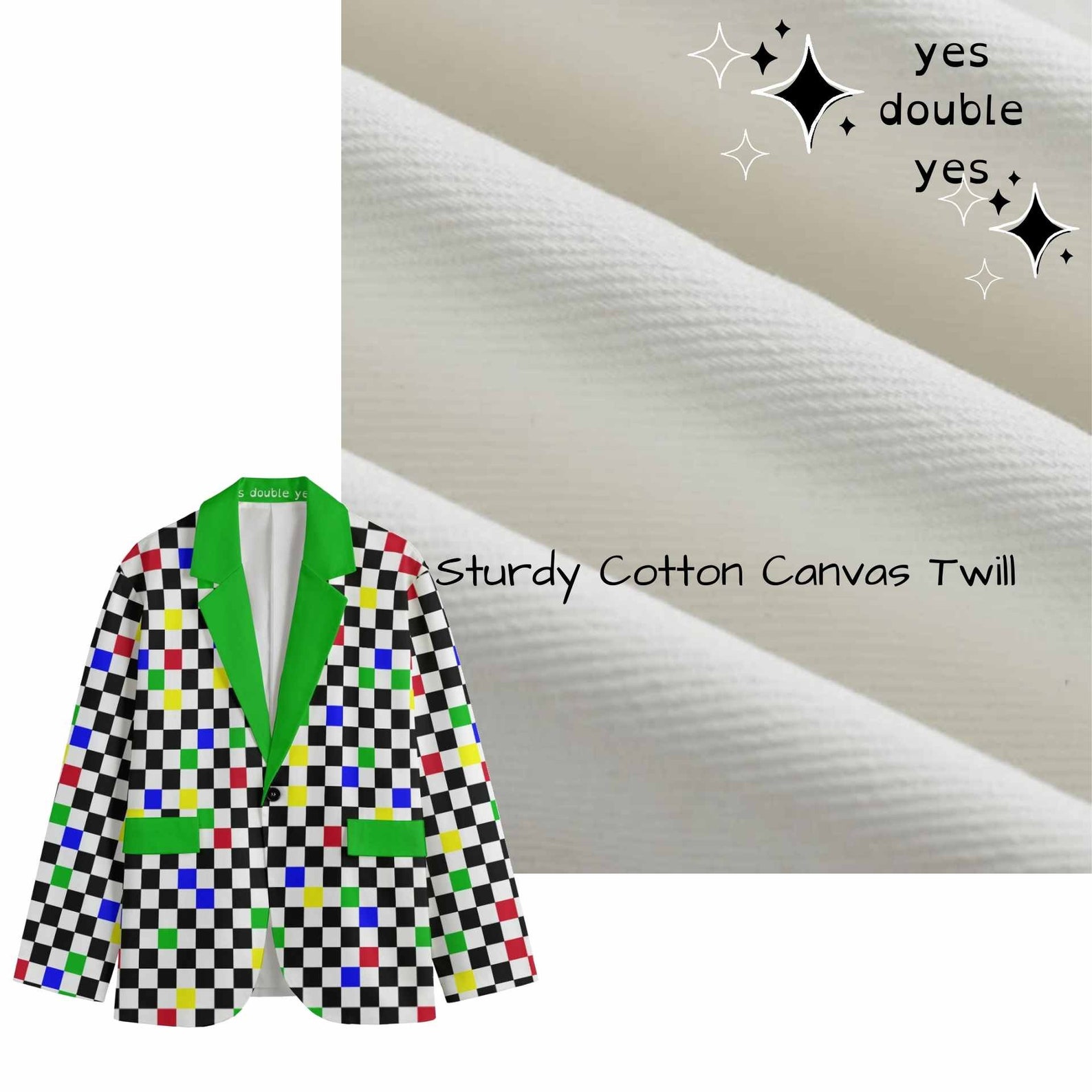 Froggy Checker Kidcore Blazer Mens Nonbinary Clowncore Cotton Sport ...