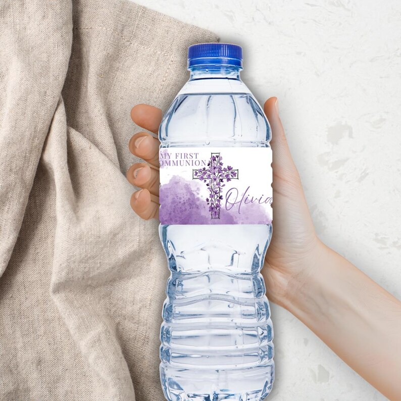 Kit Kat First Communion Wrapper With Purple Flower Cross, Personalized ...