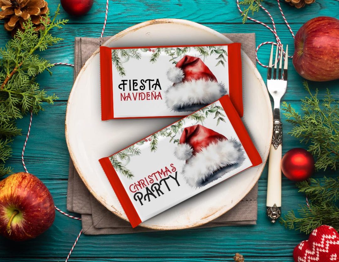 Kit Kat Christmas Hat Wrapper, Christmas Party, Personalized Kit Kat ...