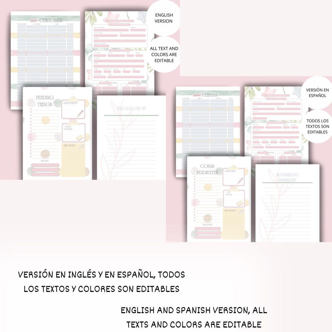 EDITABLE TEMPLATE AND PDF: Lawyer Client Registration, Individual ...