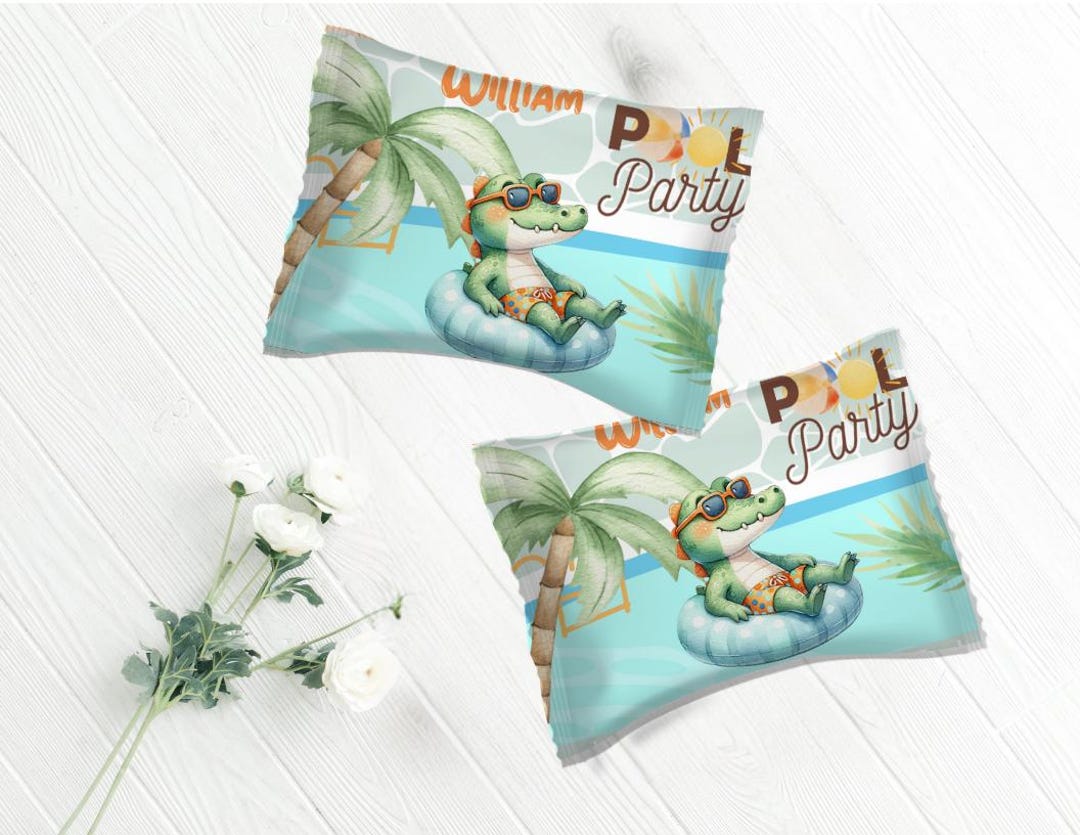 Mini Oreo Wrapper CROCODILE POOL PARTY Pool Birthday Party ...
