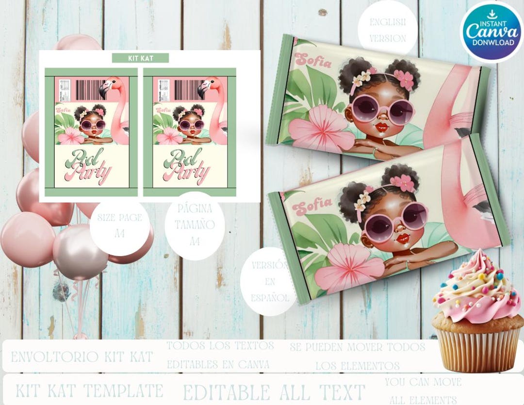 Kit Kat GIRL BOWS FLOAT Wrapper for Summer Pool Birthday Party ...