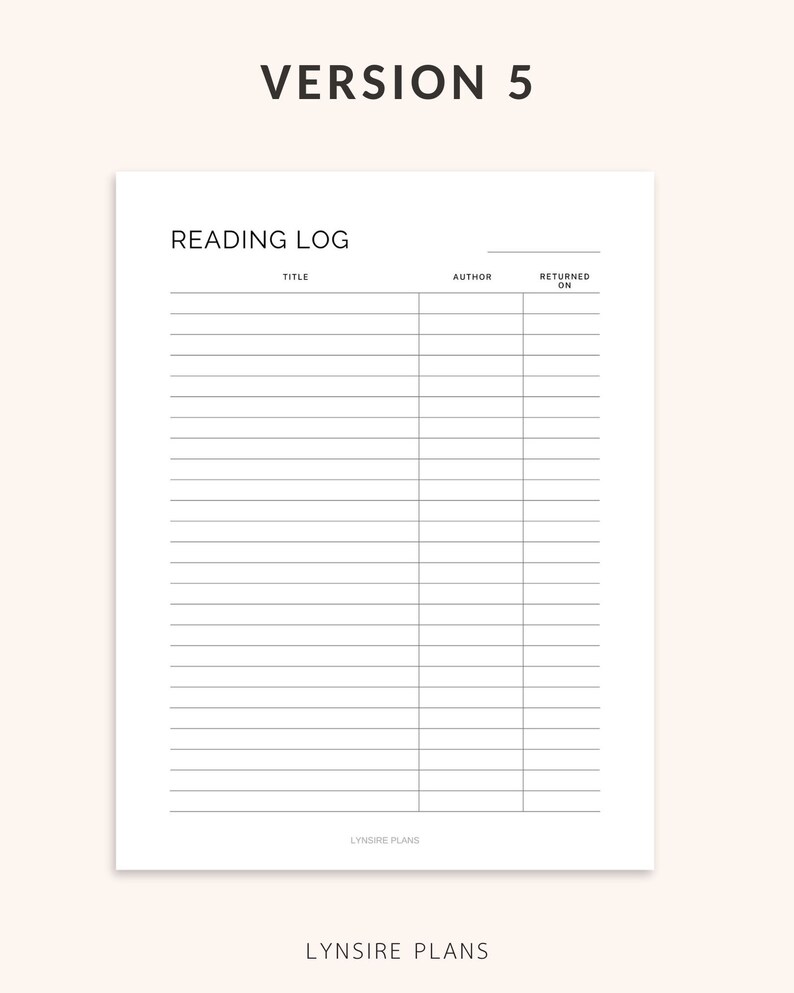 Reading Tracker Log Printable, Reading Tracker, Books to Read, Books I ...