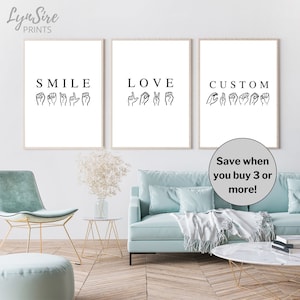 Sign Language Poster, Sign Language Alphabet Poster, Printable Wall Art ...