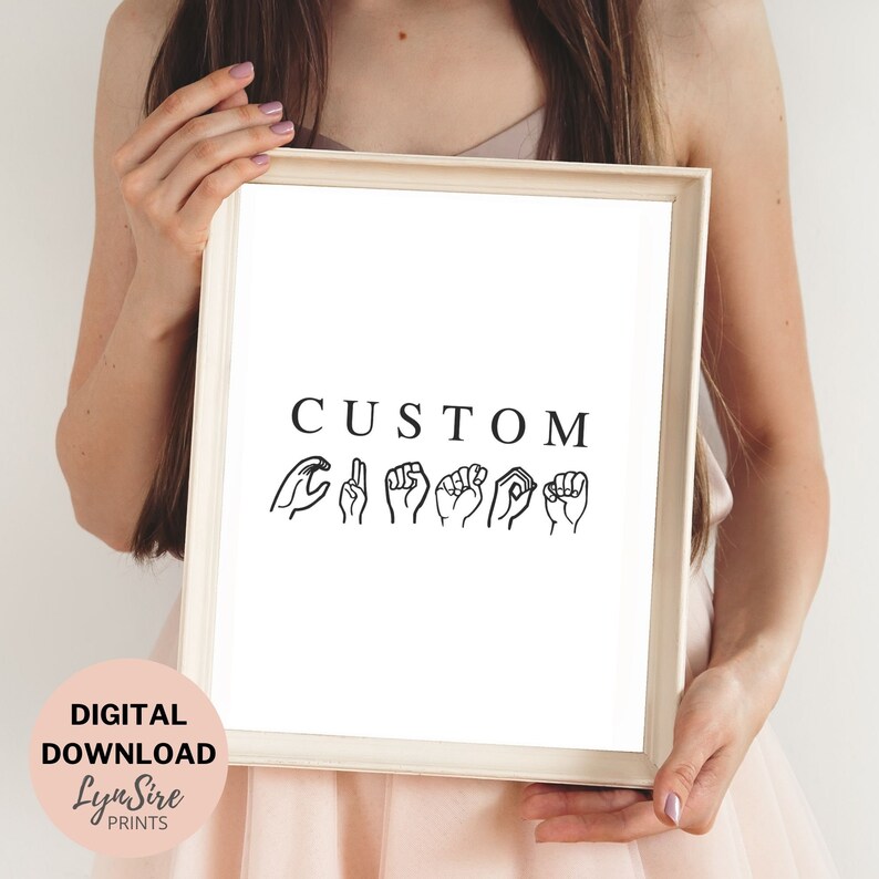 Sign Language Poster, Sign Language Alphabet Poster, Printable Wall Art ...