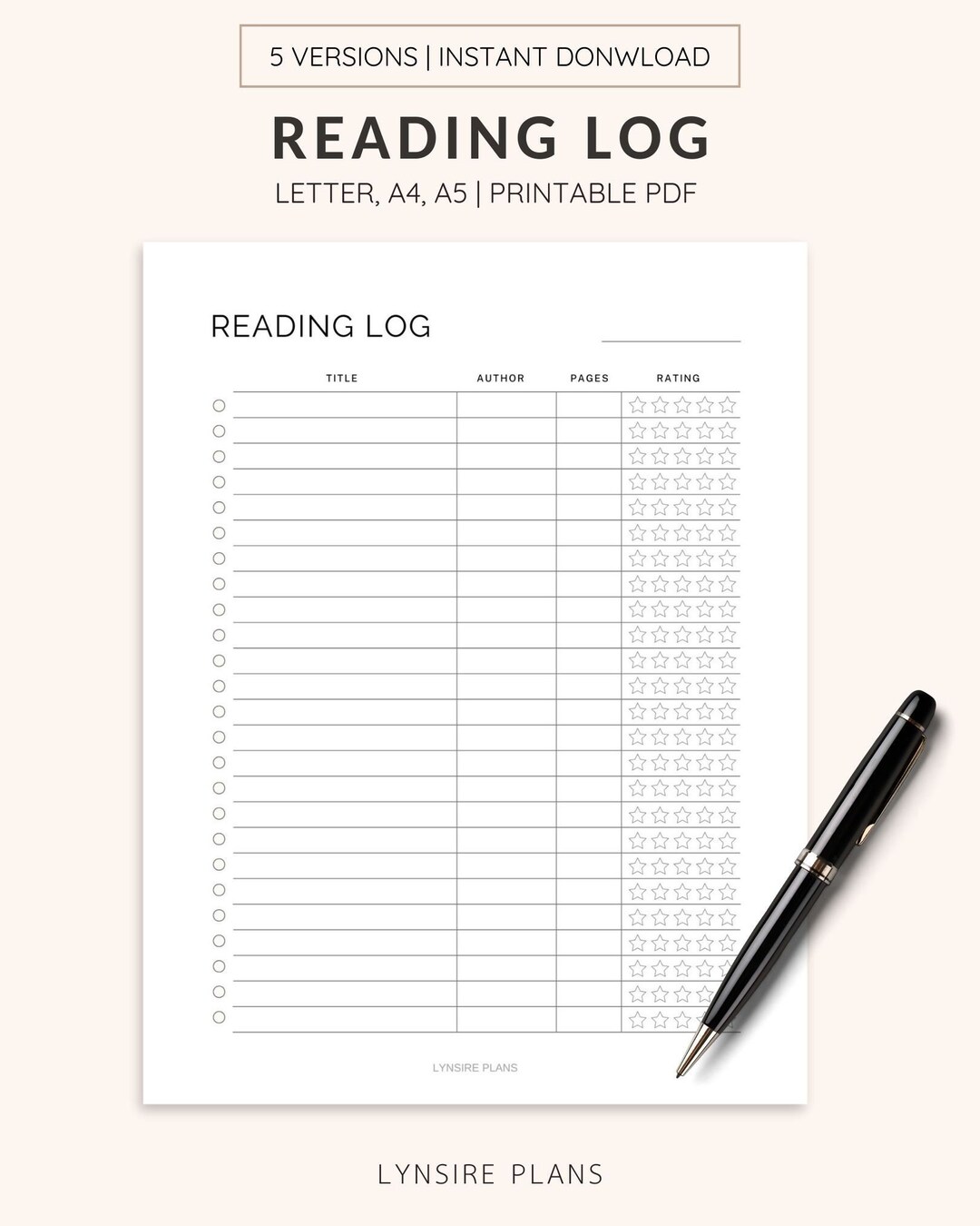 Reading Tracker Log Printable, Reading Tracker, Books to Read, Books I ...