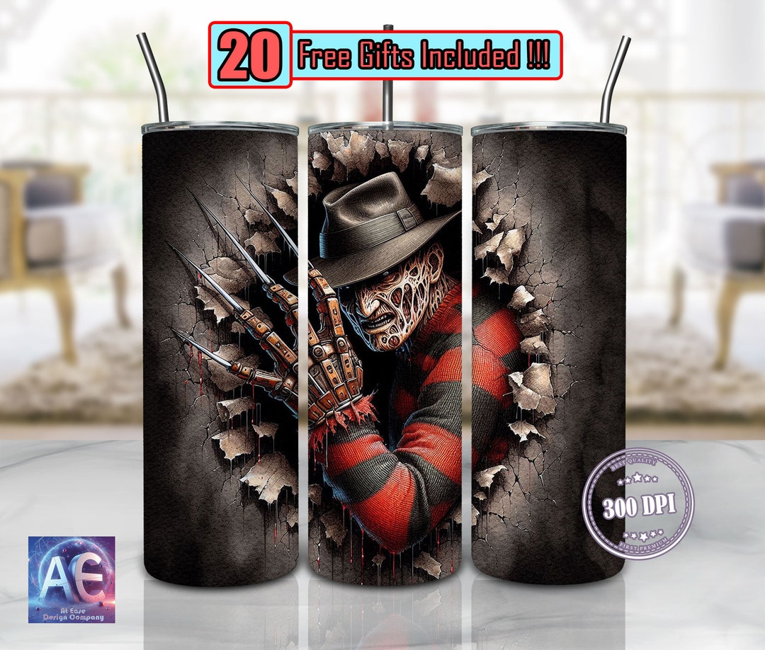 Horror Character Breakthrough 20oz Skinny Tumbler Sublimation Designs ...