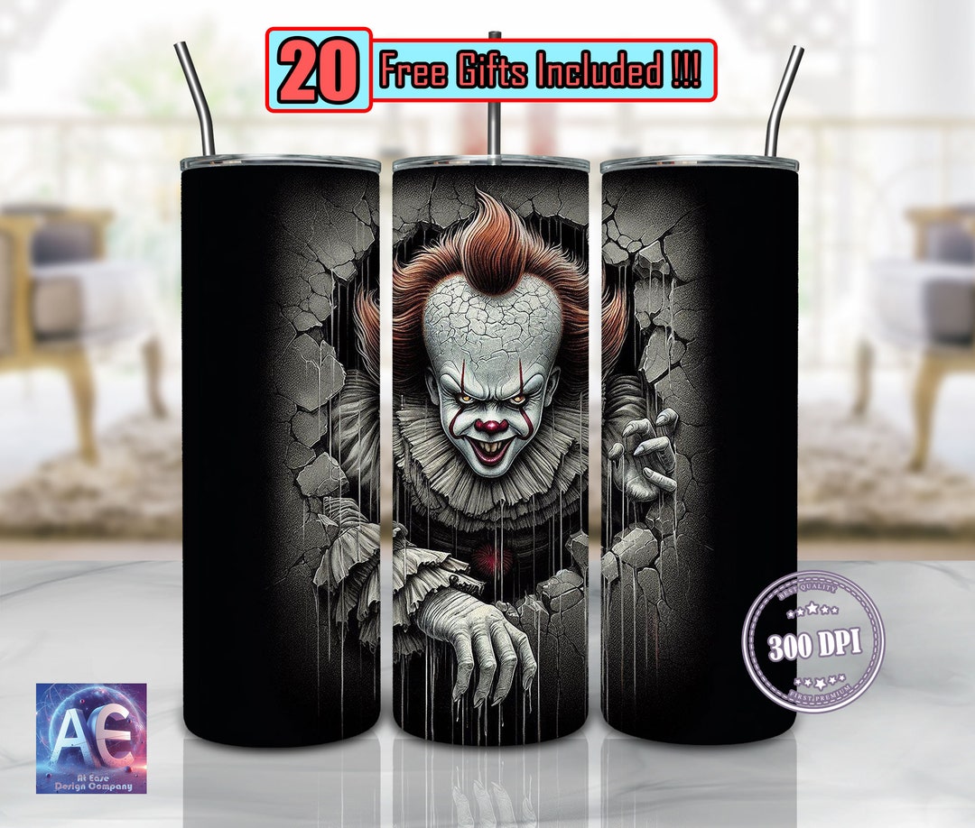 Horror Character Breakthrough 20oz Skinny Tumbler Sublimation Designs ...