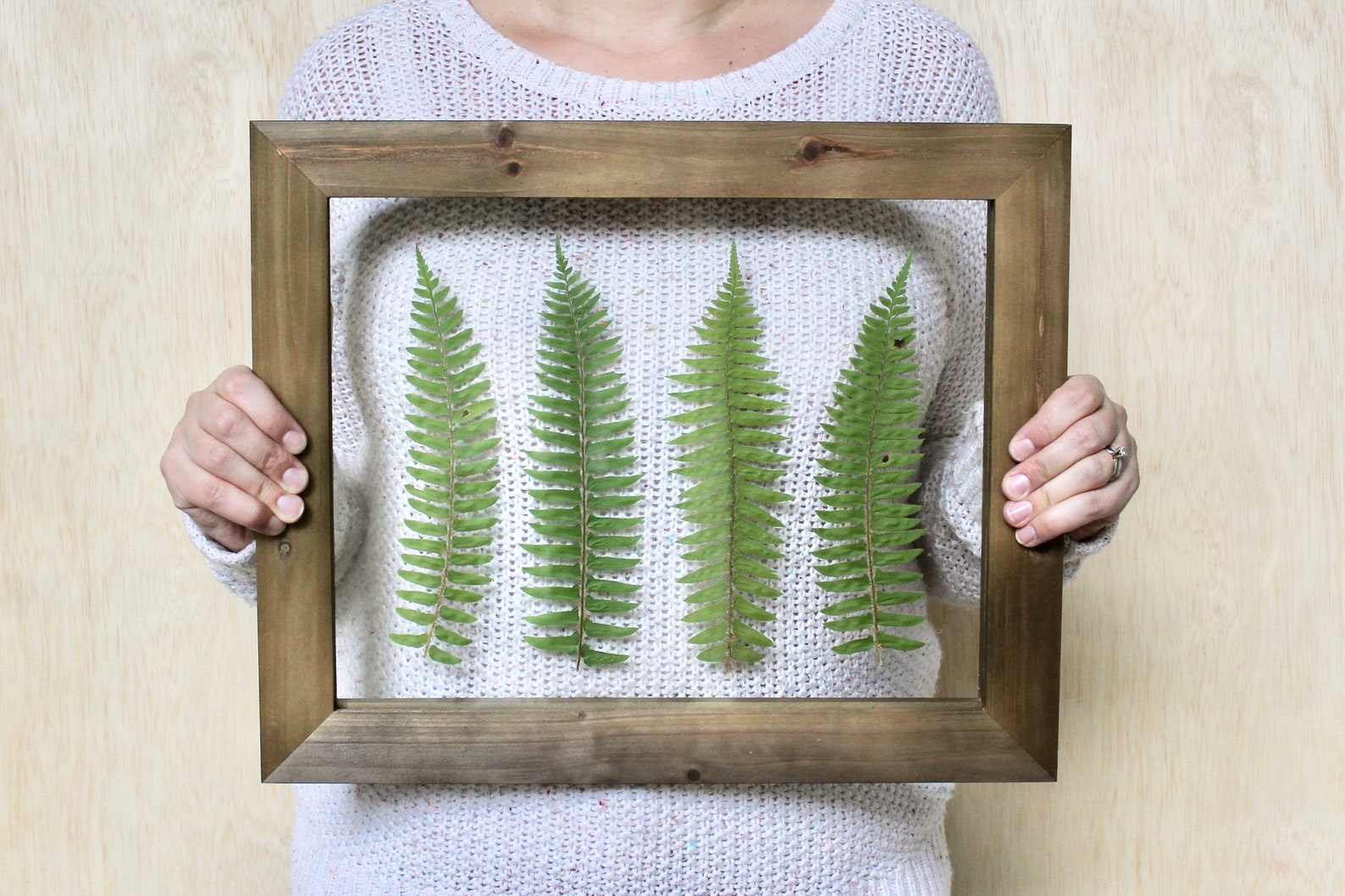 Pressed Fern Framed Botanical Art Green Fern Decor Rustic - Etsy
