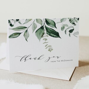 Eucalyptus Thank You Card, Thank You Card Printable, Thank You Card ...