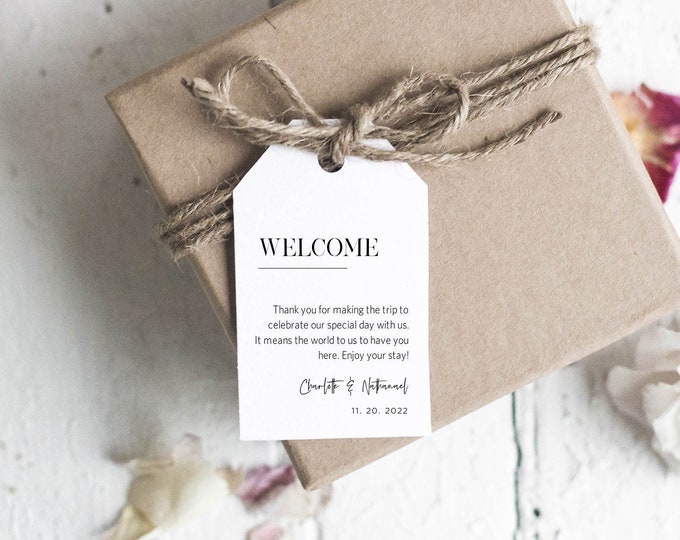 Wedding Welcome Tags Welcome Tags Welcome Tag Template Printable ...