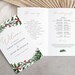 Christmas Wedding Program Template, Wedding Program Printable, Holiday ...