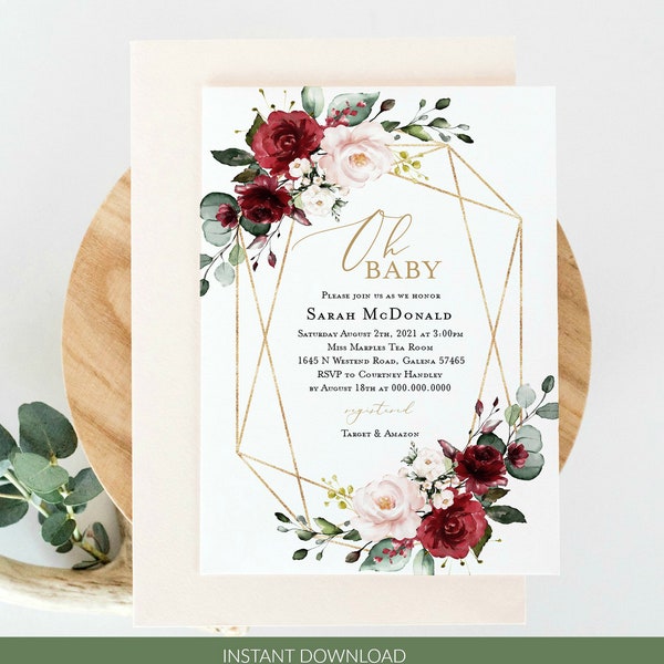 Red Baby Shower - Etsy