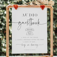 Audio Guest Book Personalized Sign - Etsy