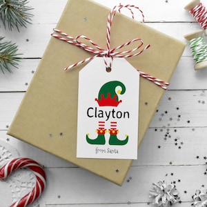 Christmas Elf Tags, Elf Name Tag, Christmas Tag Template, 2x3 ...