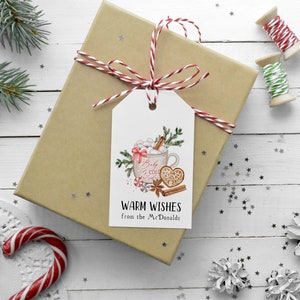 Warm Wishes Tag, Christmas Tag, Hot Cocoa Tag, Holiday Gift Tag ...