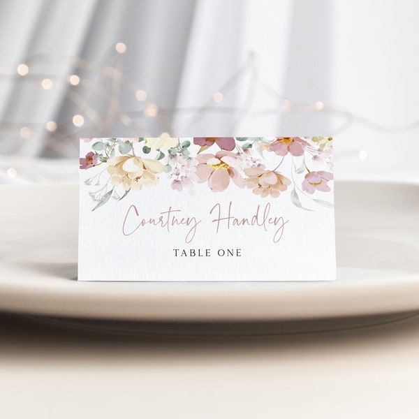 Floral Place Cards - Etsy