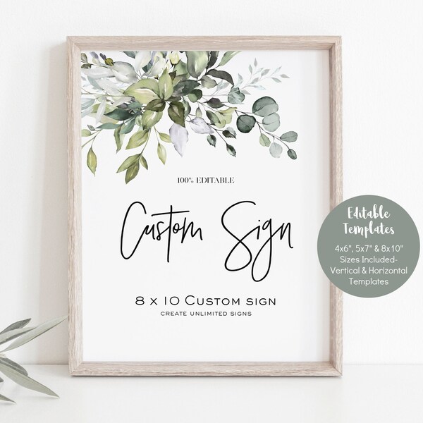 Wedding Signs With Greenery - Etsy