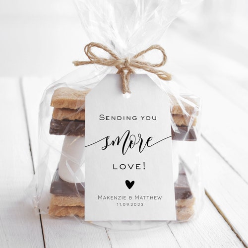 Smore Love Tag Printable Wedding Favor Tags Template - Etsy