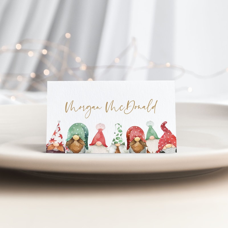 Christmas Place Card - Etsy