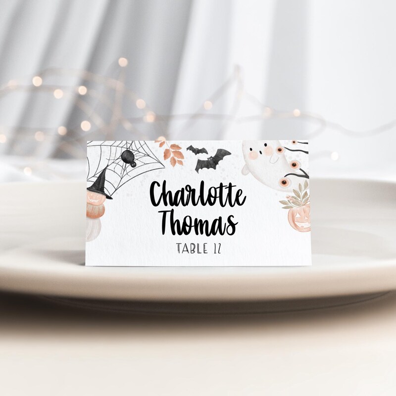 Halloween Place Card - Etsy