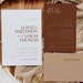 Brown Wedding Invitation, Modern Wedding Invitation, Calligraphy ...