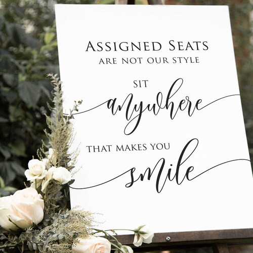 Assigned Seating Poster Wedding Seating Poster Choose a | Etsy