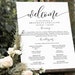 Wedding Welcome Program Poster, Wedding Program Poster, Instant ...
