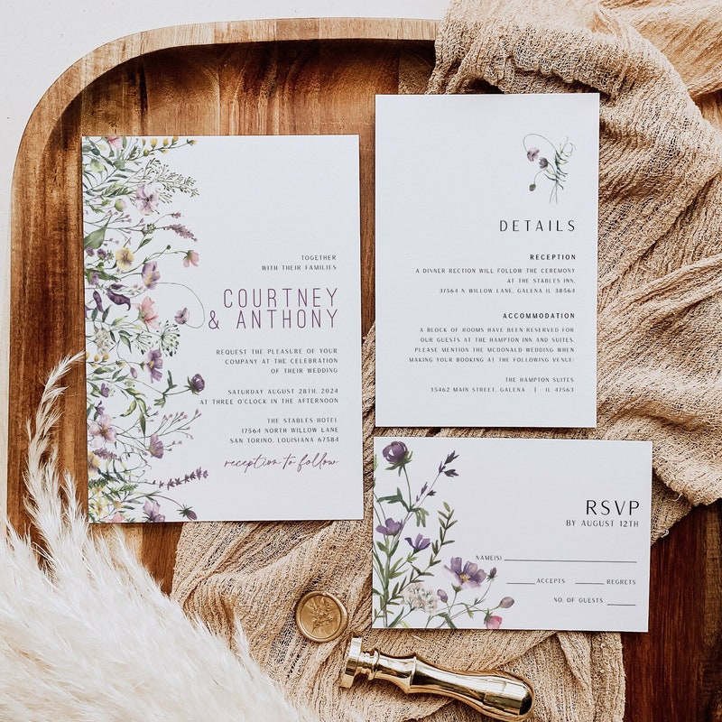 Boho Wedding Invite - Etsy