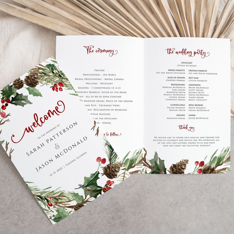 Church Programs Wedding Pdf - Etsy