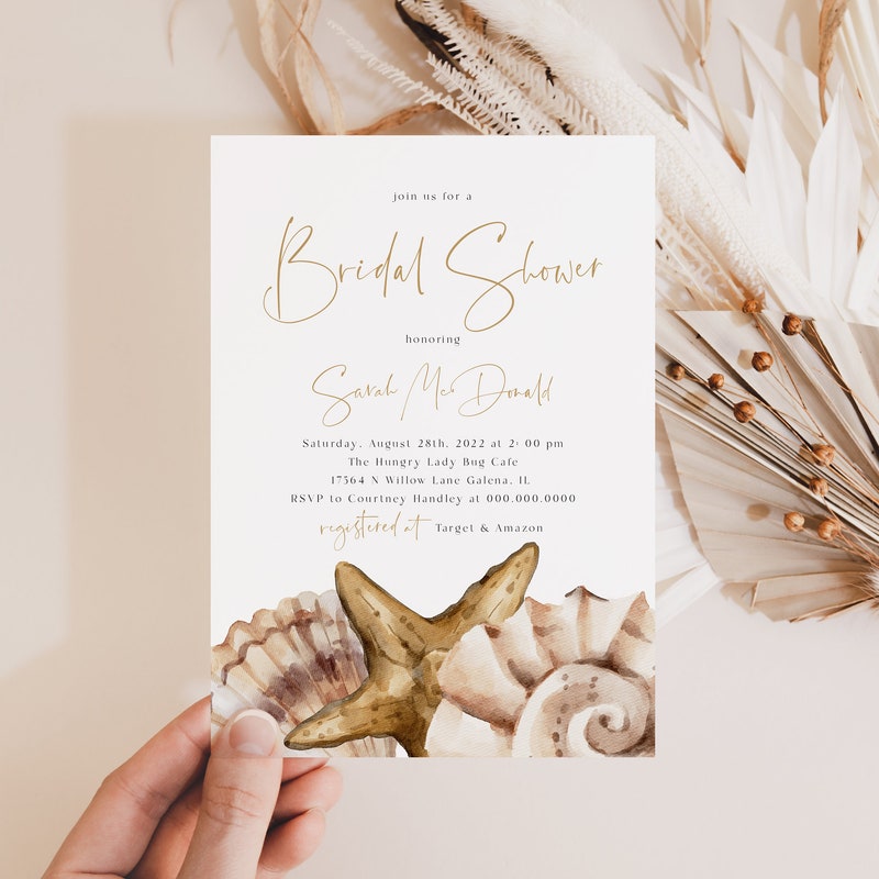 Seashell Invitations - Etsy