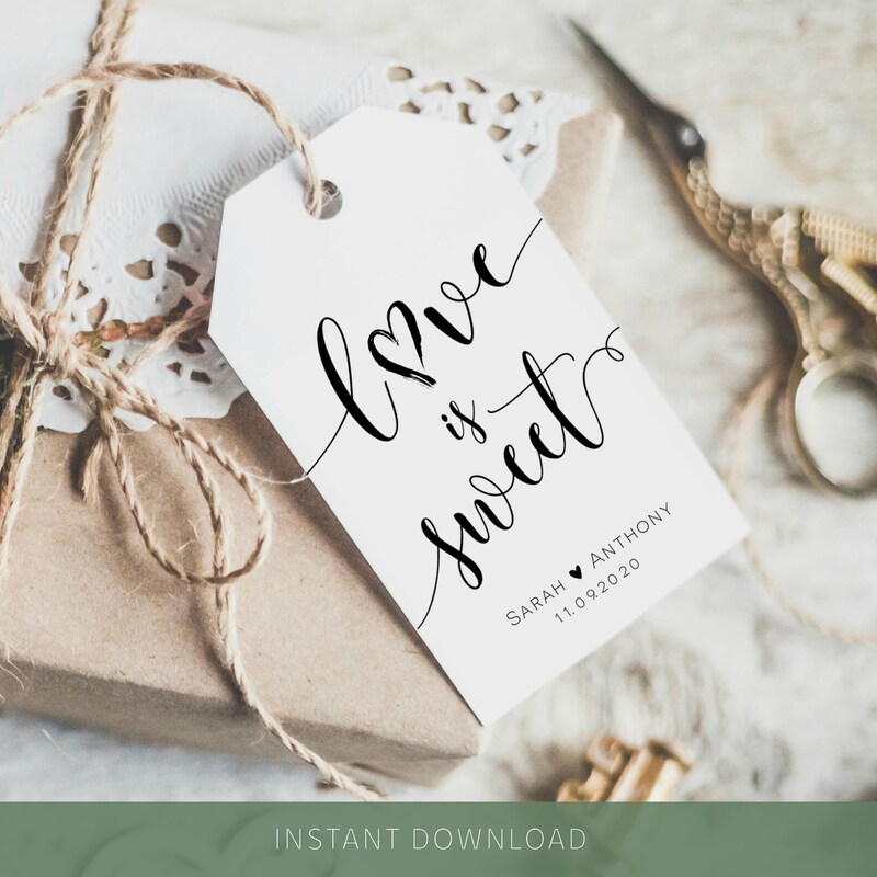 Love is Sweet Tags - Etsy