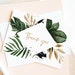 Tropical Thank You Card, Printable Thank You, Folded Thank You Note ...
