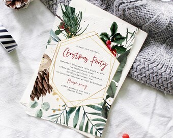 Christmas invitation | Etsy