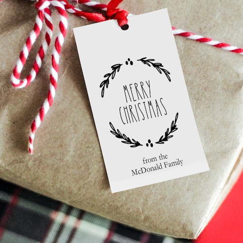 Rustic Christmas Gift Tag Template Printable Christmas Tags - Etsy