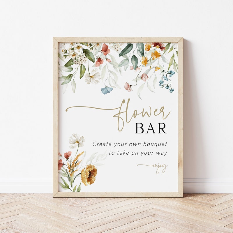 Flower Bar Sign - Etsy