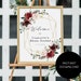 Burgundy Welcome Sign Boho Welcome Poster Template Printable - Etsy
