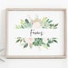 Succulent Favors Sign, Favor Sign Template, Favors Sign Printable ...