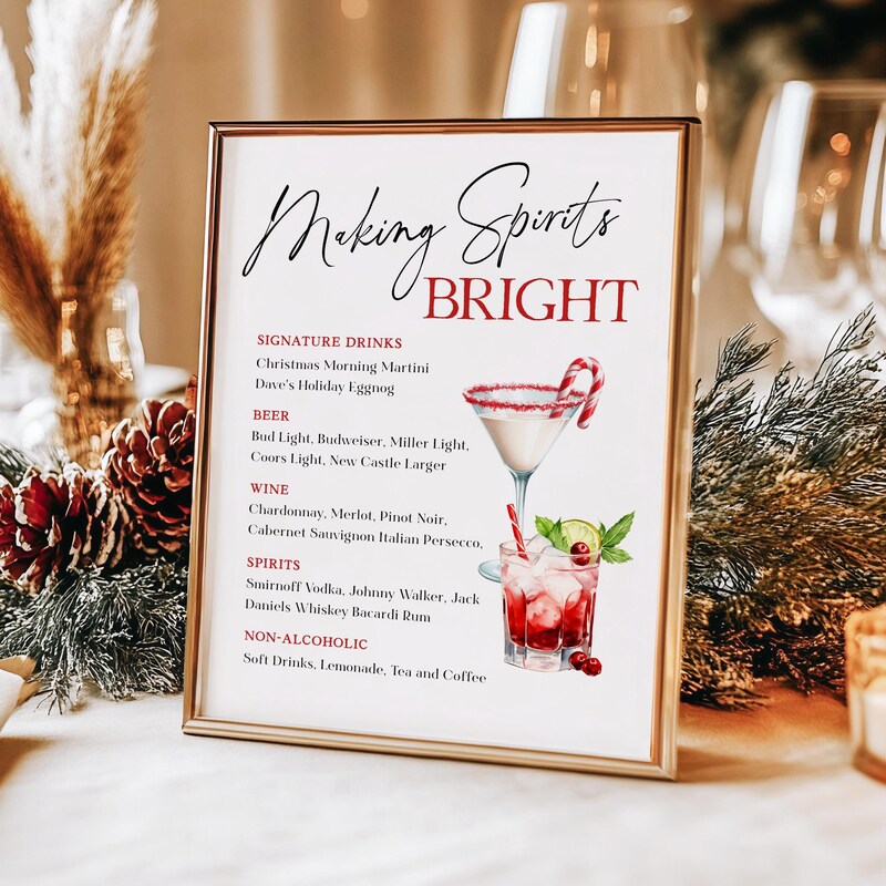 Bright Menu Templates - Etsy