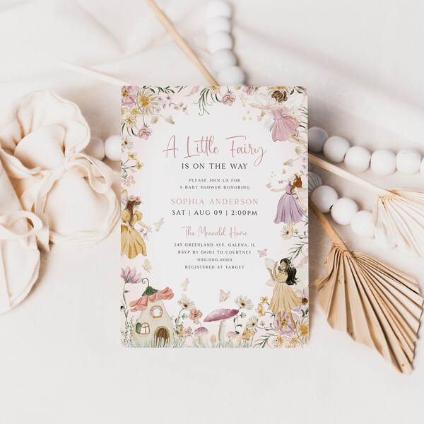 Fairy Baby Shower Invitations - Etsy