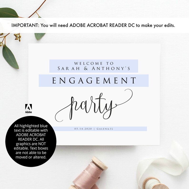 Welcome Sign Printable Script Welcome Poster Template - Etsy