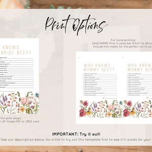 Wildflower What's in Your Purse Game, Printable Bridal Shower Game ...